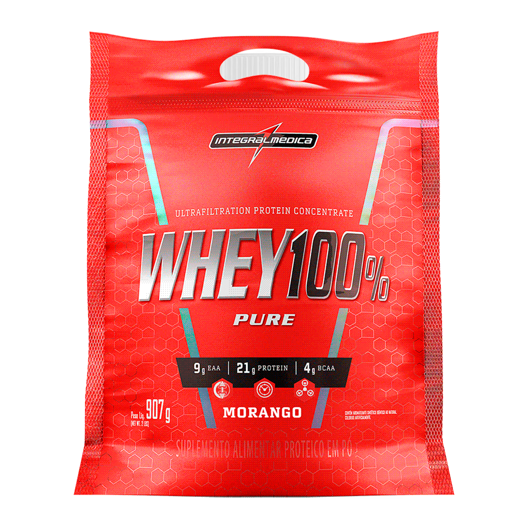 REFIL WHEY 100% PURE 907G INTEGRALMEDICA - Dragon Shape